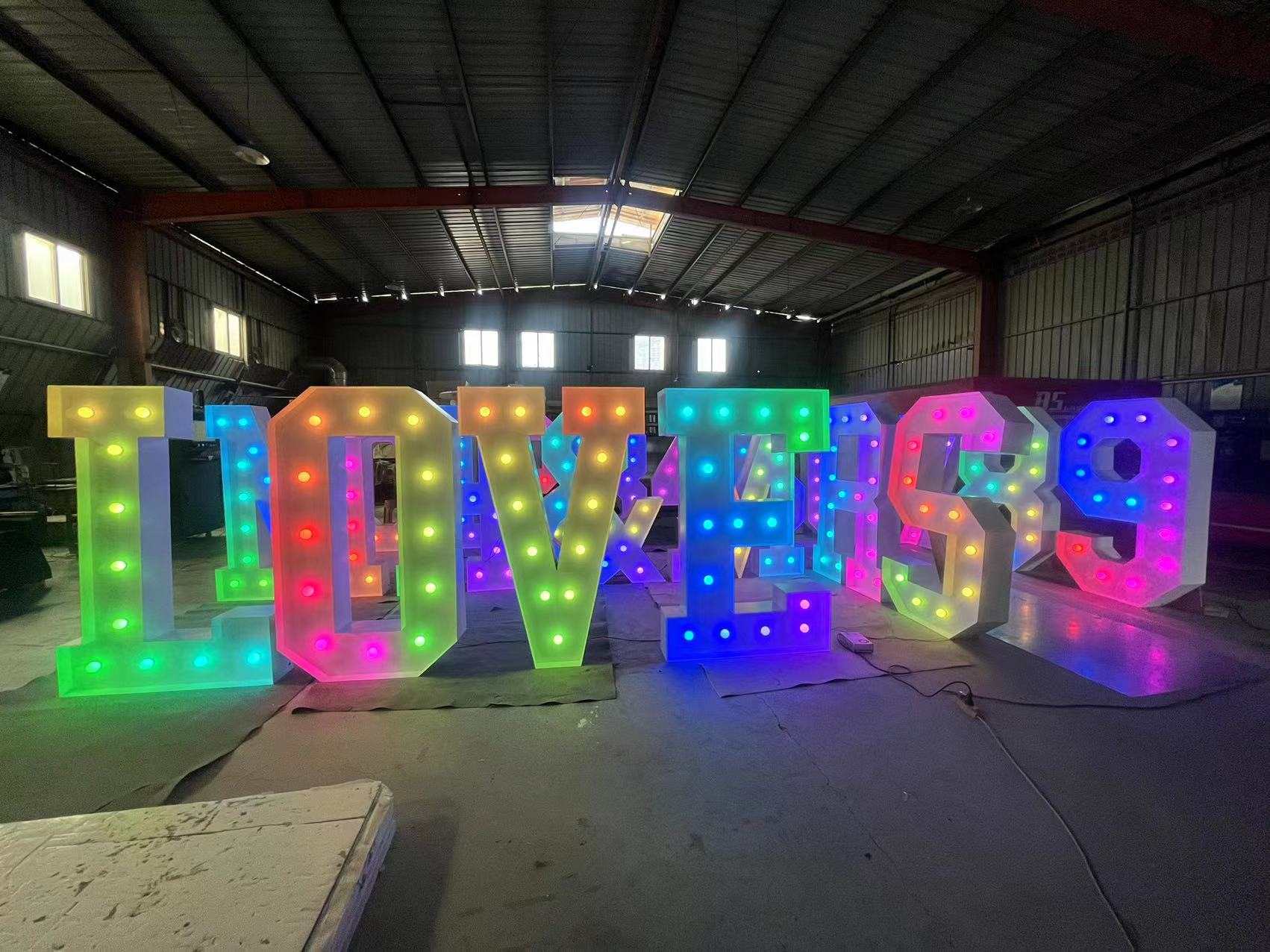 LED Light Up Letters for Hire (5ft) - Popup Parties